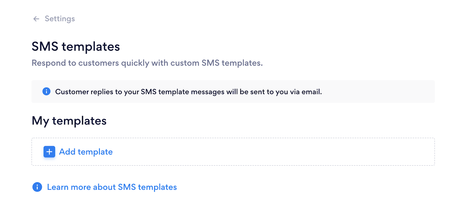 SMS-Vorlagen – Hilfe Center